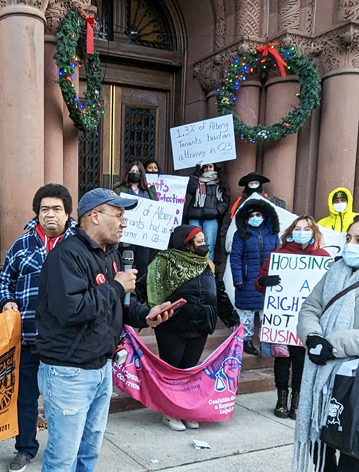 NY CP joins Albany tenant protest – Communist Party USA