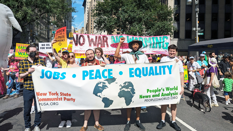CP and YCL marches to end fossil fuels and war – Communist Party USA